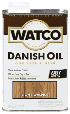 Watco 65541 Danish Oil Wood Finish, Quart, Light Walnut | eBay