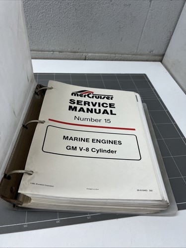 VINTAGE OUTBOARD MOTOR MARINE BOAT BOATS MANCAVE MERCRUISER GM V8 ...