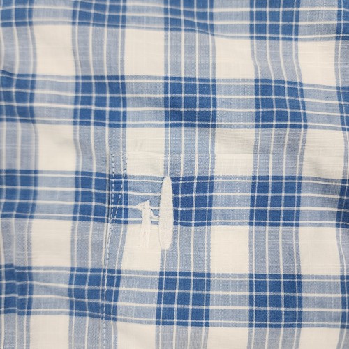 Johnnie O Shirt Mens XL Blue Plaid Hangin Out Casual West Coast Preppy ...