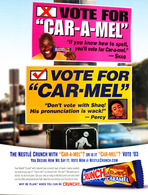 CRUNCH CHOCOLATE AD #2 MAGAZINE promo AD 2003 | eBay