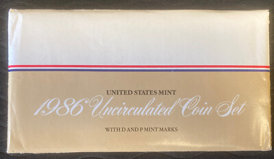 1986 US Mint P & D Uncirculated Mint Set - 10 coins - w/ OGP & COA | eBay