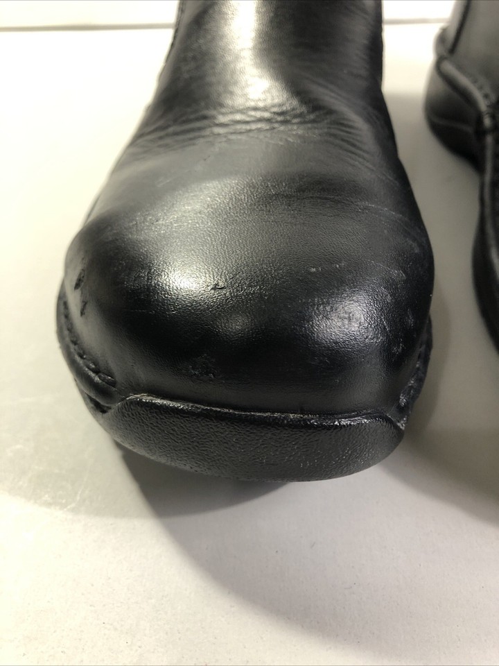 Red Wing 6700 Mens Leather Slip Resistant Black Slip On Shoes Size 9.5 ...