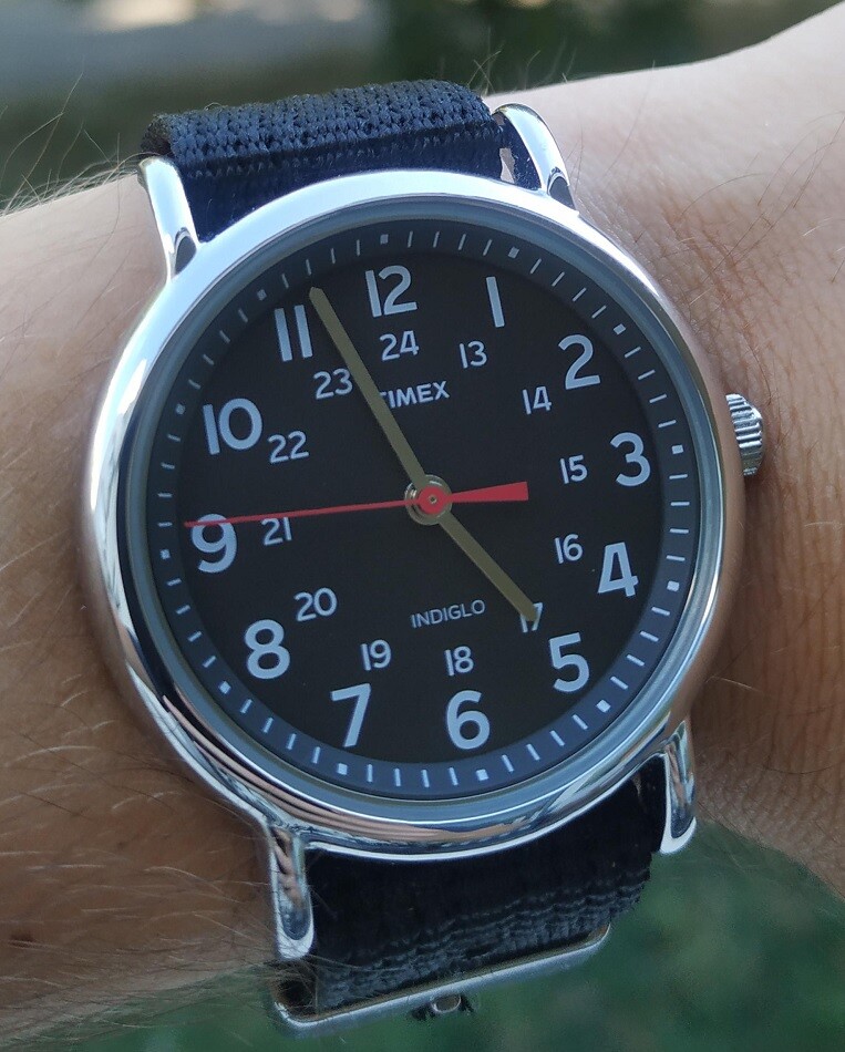 Timex Mens Easy Reader Weekender Indiglo Watch 38mm | Water Resistant ...