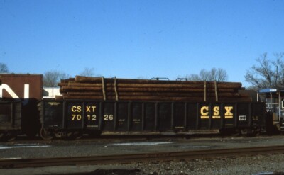 CSX Railroad Train Flatbed Logging Logs Rolling Stock Original Photo ...