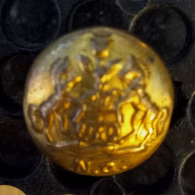 1898-1902 Spanish American War Pa NG Button Marked State Arsenal ...