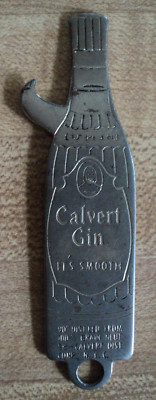 Calvert Gin Vintage Keychain Bottle Opener Advertisement | eBay
