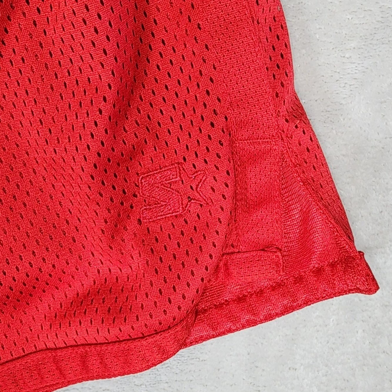 Starter Shorts Mens 2XL Red Logo Mesh Activewear Running Gym Workout ...