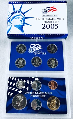 2005-S US Mint (11 Coin) Proof Set Original Box W/COA | eBay