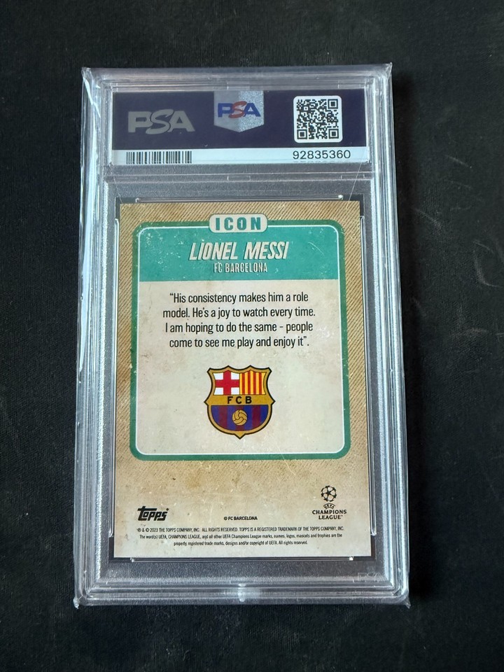 Topps - J. Musiala Platinum Uefa - PSA 10 - FC Barcelona - Lionel Messi ...