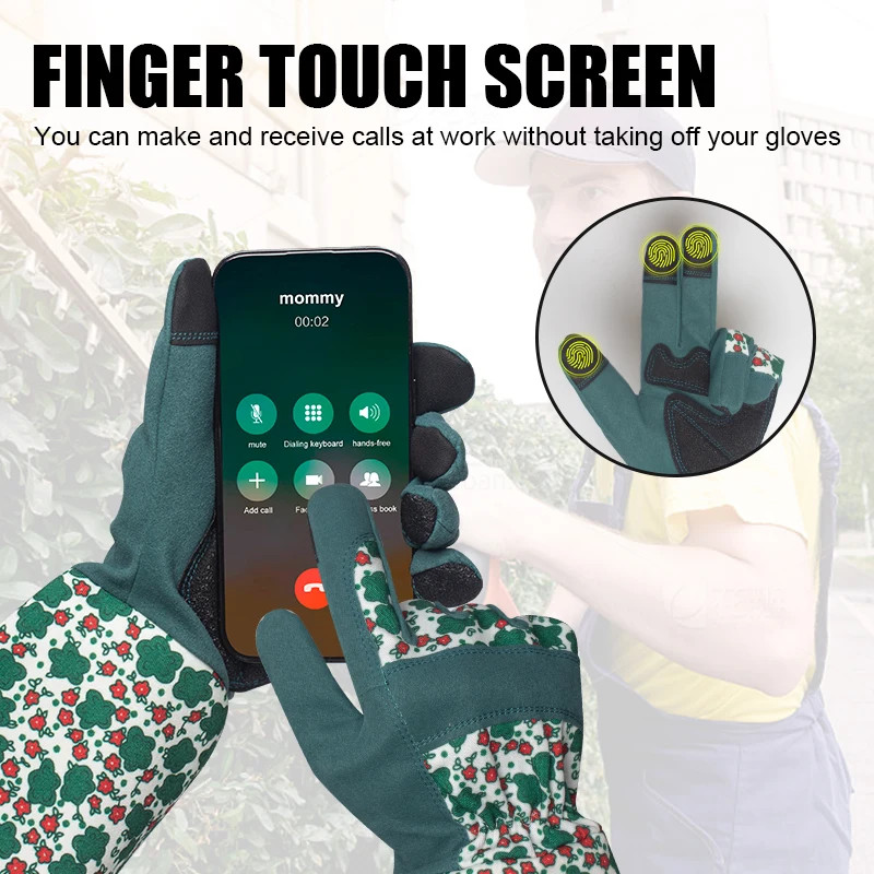 Long Sleeve Gardening Gloves Thorn Proof Garden Gauntlet Protect Arms ...