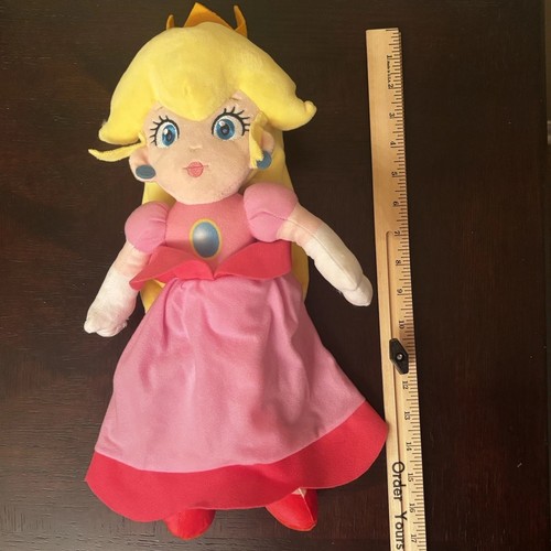 Princess Peach 16 Inch Plush Doll Super Mario Collectible No Tag EUC | eBay