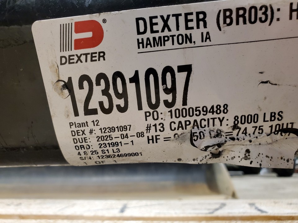 8K Dexter Torflex Axle | eBay