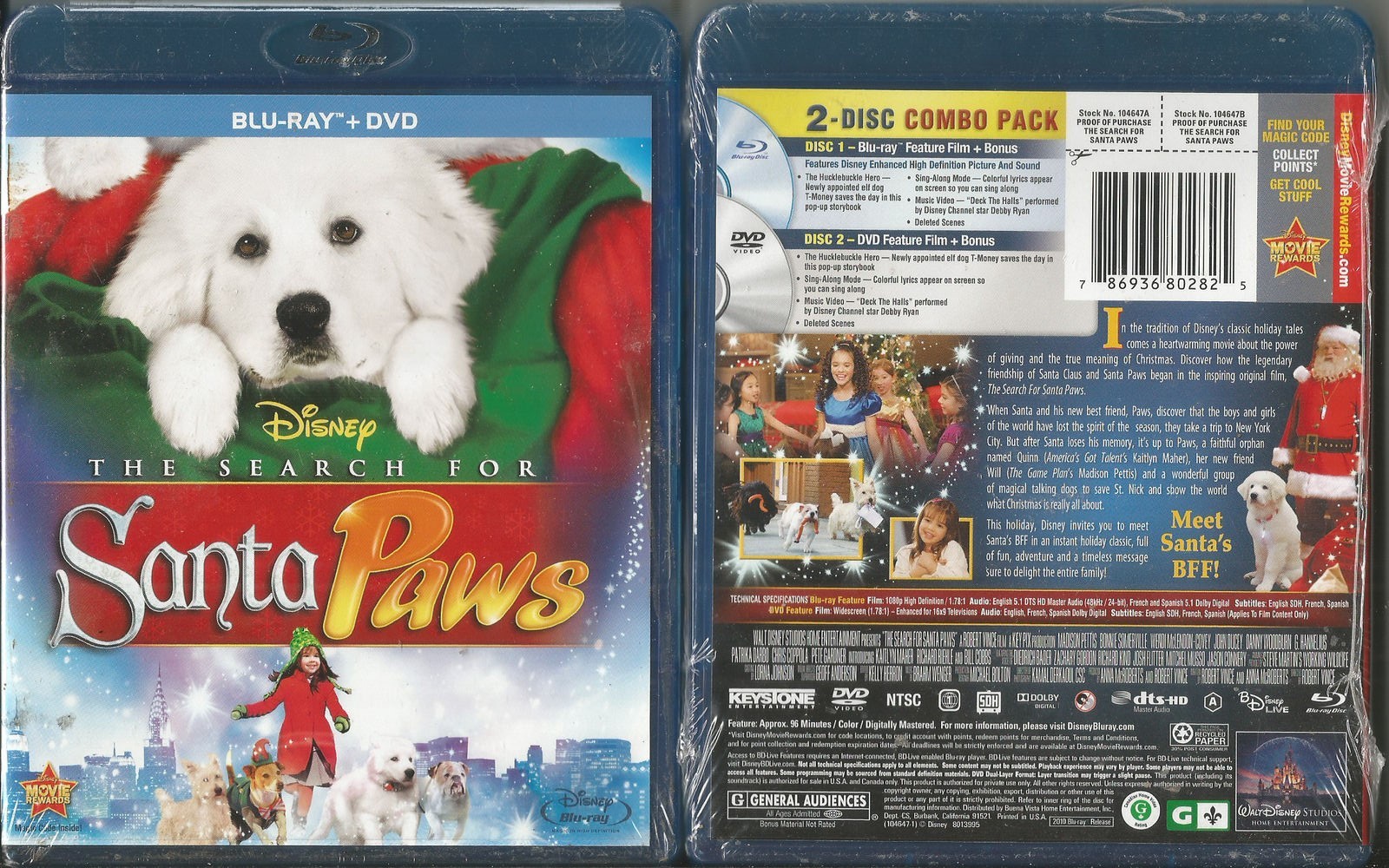 DISNEY THE SEARCH FOR SANTA PAWS (2010) BLU-RAY/DVD 2 DISC BRAND NEW ...