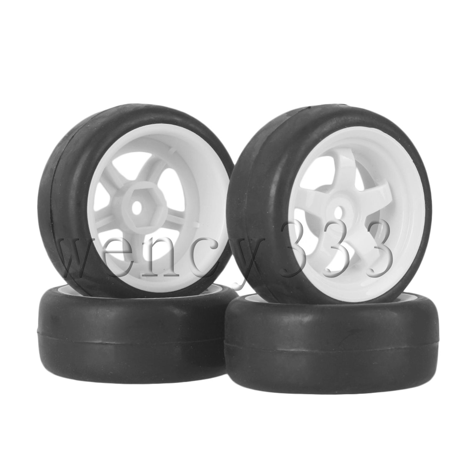 RC1:10 10-Spoke Wheel Rims Rubber Tire 0.47 Inch Joint for On Road Car ...