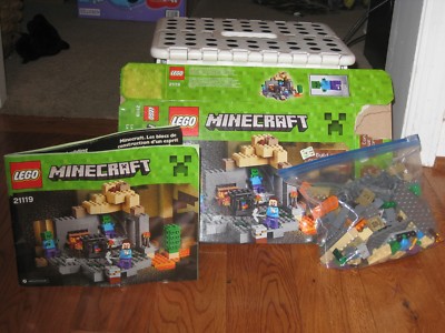 Lego MINECRAFT The Dungeon COMPLETE 219pcs Set 21119 with Box and Steve ...