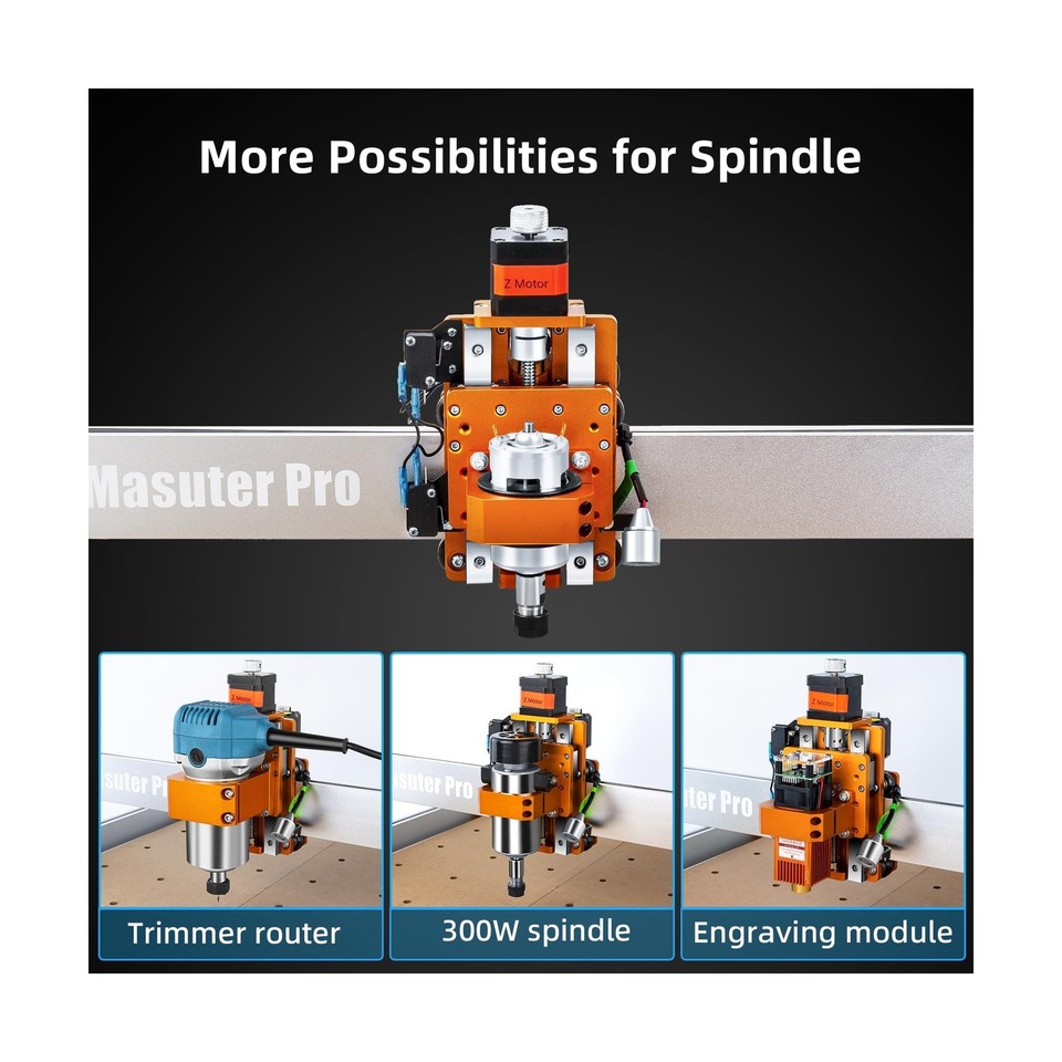 FoxAlien Masuter Pro CNC Router Machine, Upgraded 3-Axis Engraving All ...