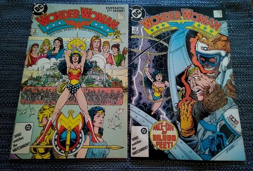 1987 WONDER WOMAN ISSUE #1 & #2 COMIC BOOKS ARTIST POTTER PEREZ ...