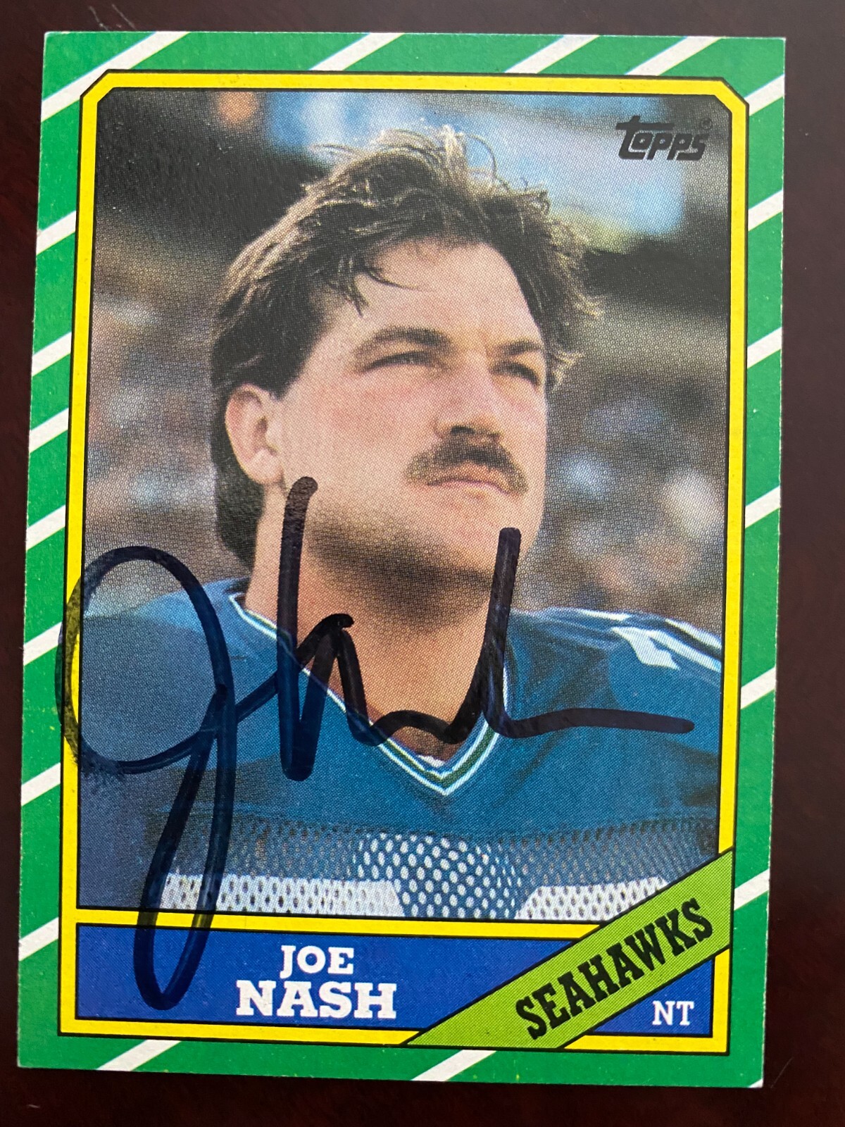 Joe Nash signed SEATTLE SEAHAWKS card 1986 Topps | eBay