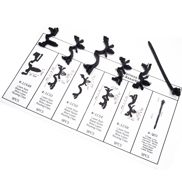 54×Car Wire Harness Routing Clip Wiring Harness Wire Loom Routing ...