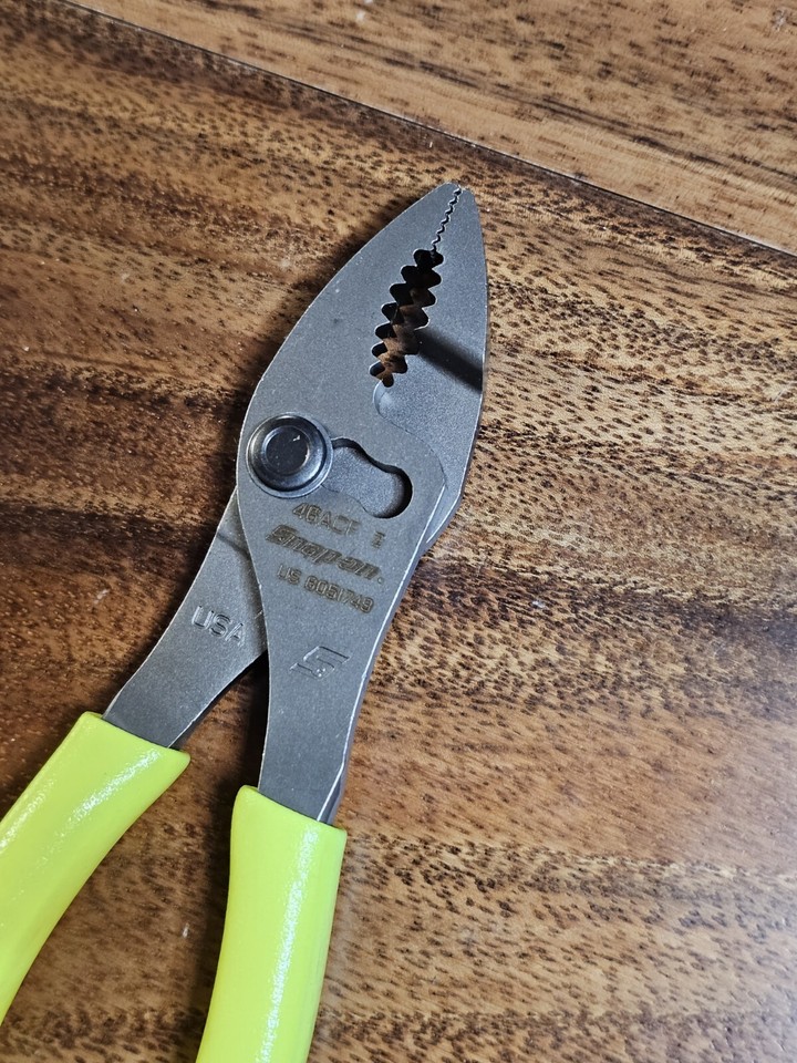 *NEW * Snap On 46ACF HI VIZ YELLLOW 6"Combo Slip Joint Pliers FAST FREE ...