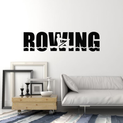 Vinyl Wall Decal Rowing Crew Sport Rower Decor Art Stickers Mural ...