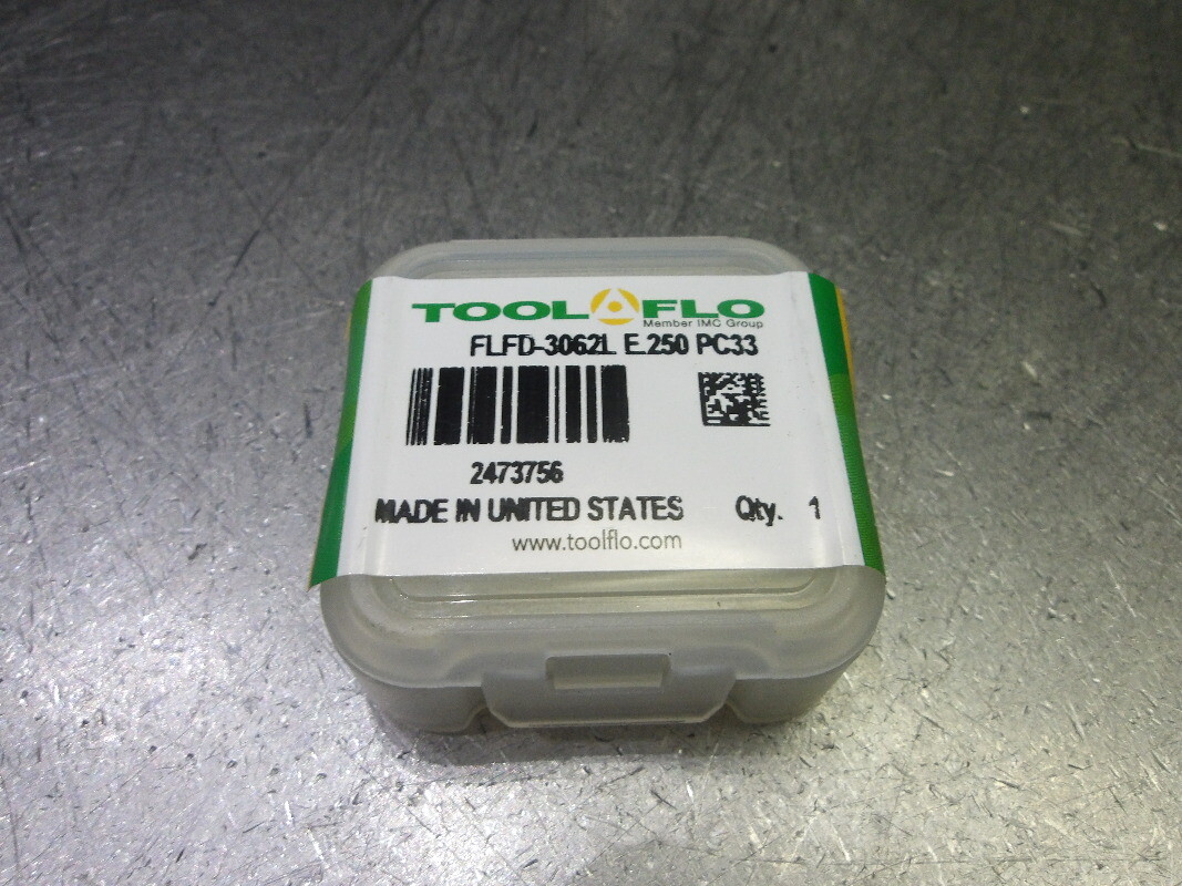 Tool Flo CBN Tipped Carbide Grooving Insert QTY1 FLFD-3062L E.250 PC33 ...