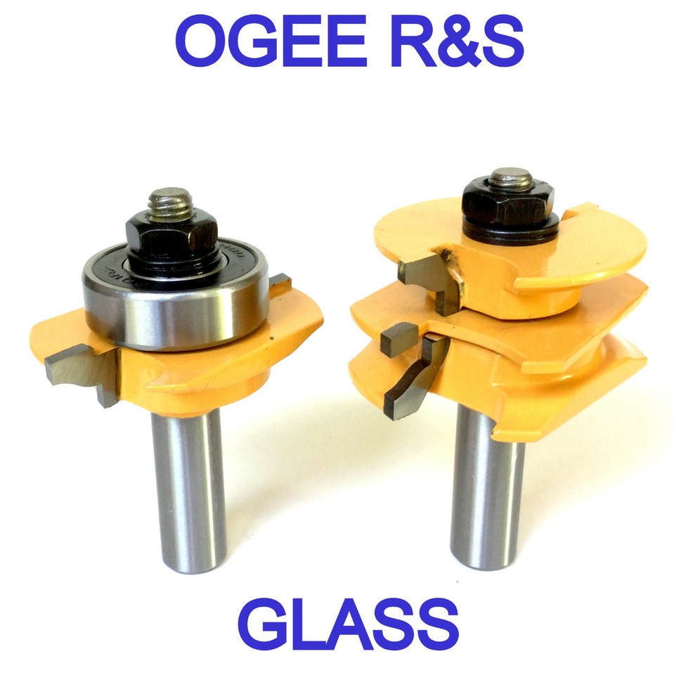 2pc 1/2"Shank Glass Door Ogee Rail and Still Router Bit Set | eBay