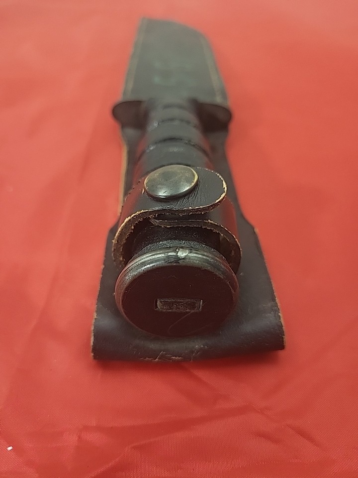 US CAMILLUS Mark 2 MK2 Military Fighting Combat Knife, W/Leather Sheath ...