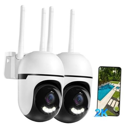 Security Camera Outdoor Wired,2K Security Cameras Outdoor,2.4G/5GHz ...