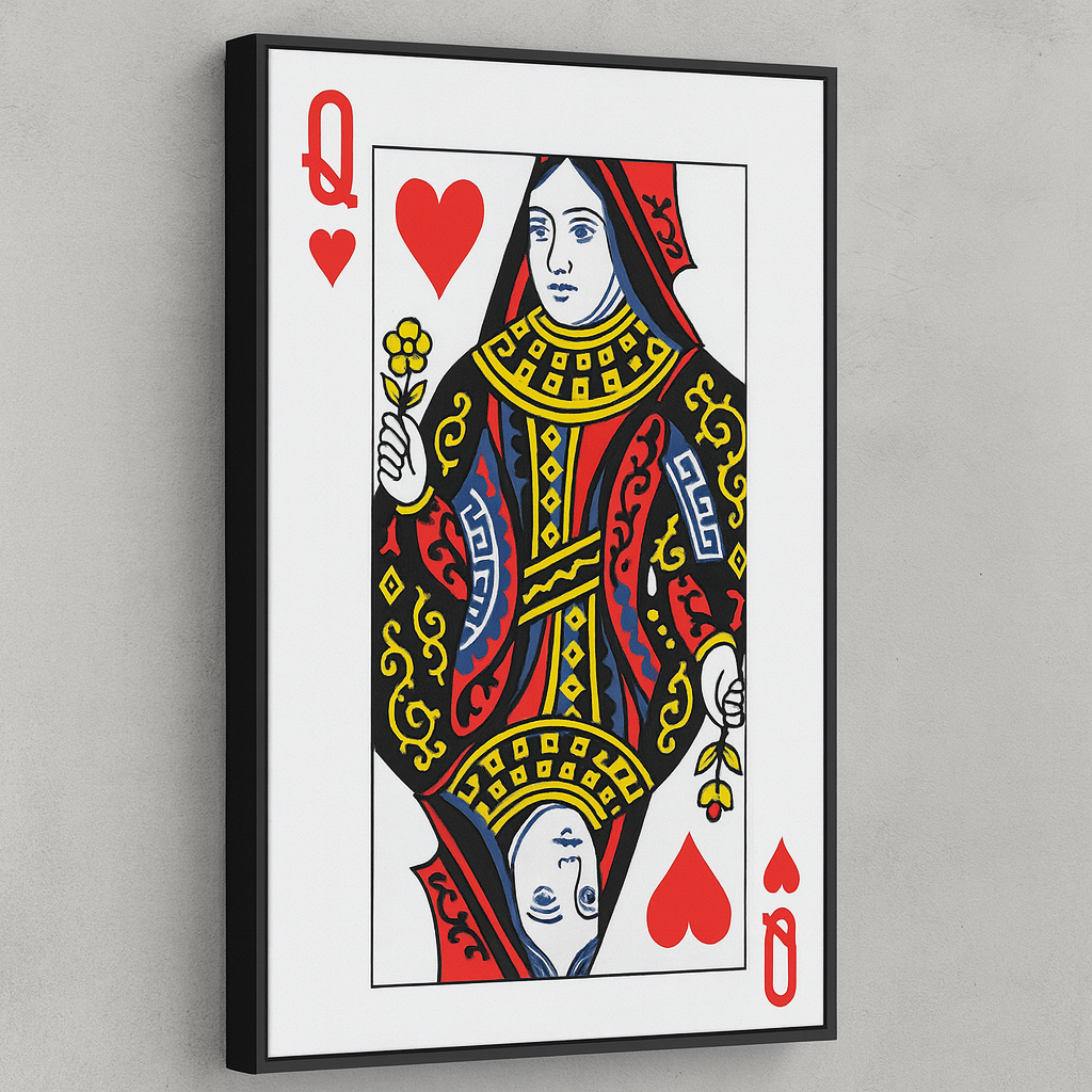 INSPIRELO QUEEN OF RED HEARTS Playing Cards POWERFUL POSTER Prints ...