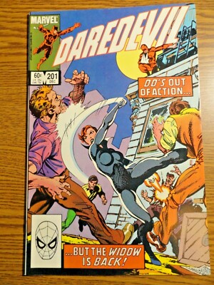 Daredevil #201 Byrne Housse Clé VF/NM Black Widow O'Neil DD 1st Imprimé ...