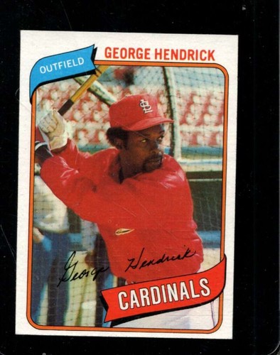 1980 TOPPS #350 GEORGE HENDRICK NM CARDINALS *X108562 | eBay