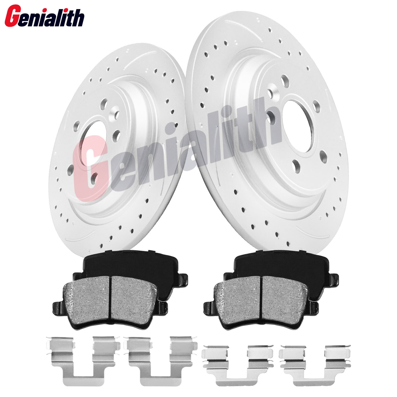 for 2011 2012-2018 Volvo S80 S60 XC70 V60 Rear Drilled Rotors Ceramic ...