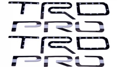 Black Flag TRD Pro Raised Letters for Toyota Tundra Tailgate ABS ...