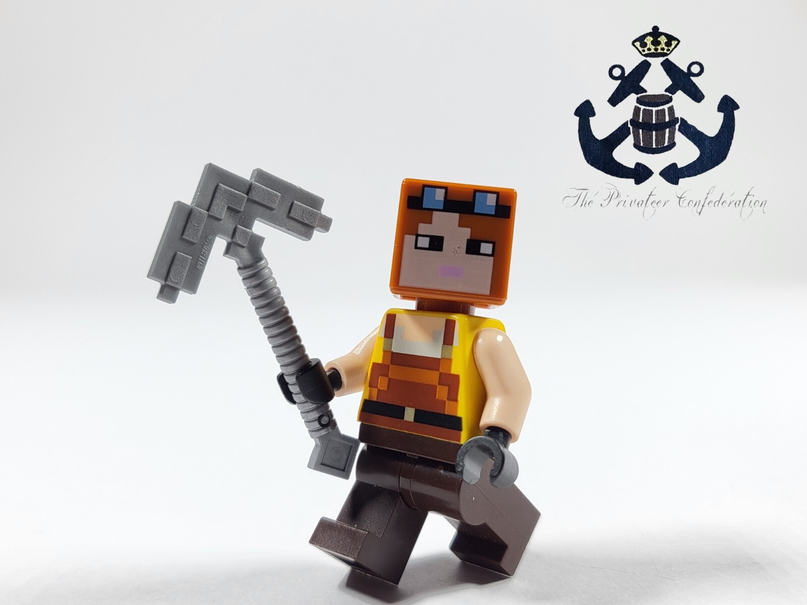 LEGO 2019 Minecraft Minifigure Blacksmith + Iron Pickaxe min072 For ...