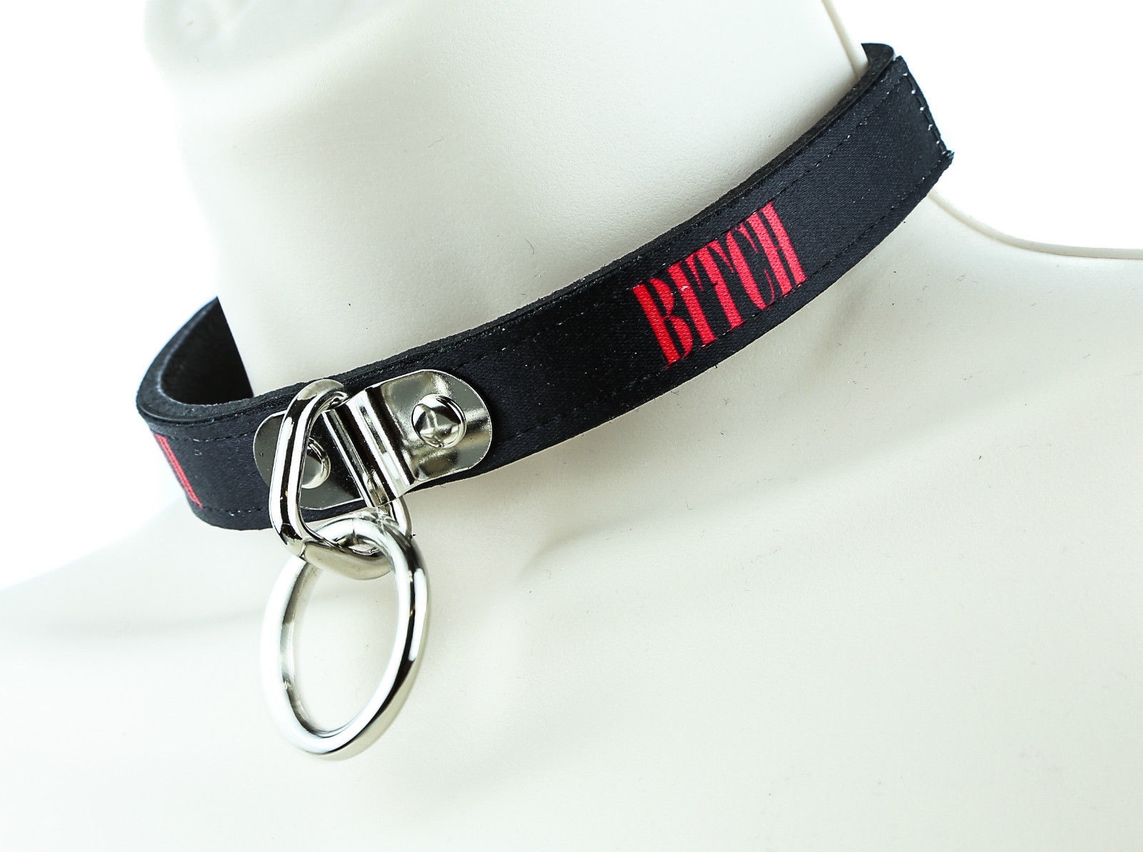 Bitch Bondage Collar ID Name Collar Fetish Choker Punk Gothic Rock Sexy ...