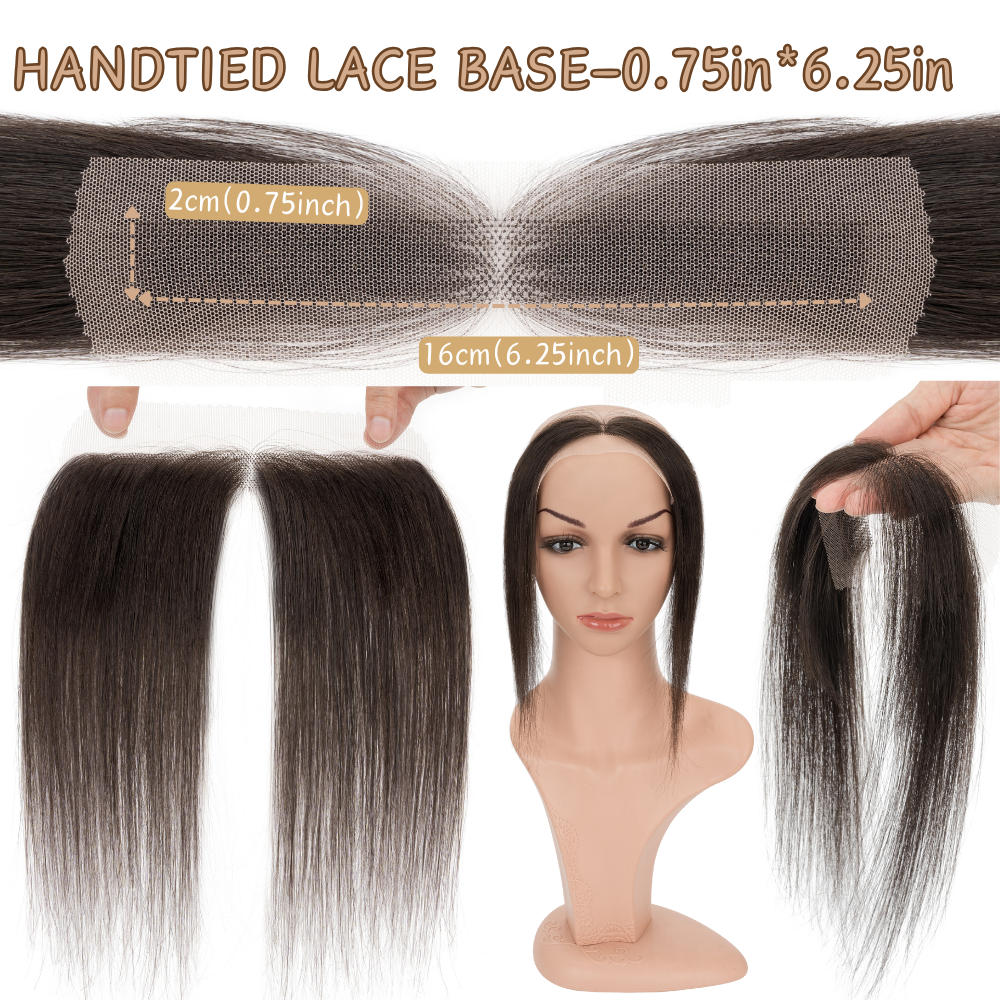 Women's Hairline Cover-UP Real Human Hair Front Top Lace Base Toupee ...