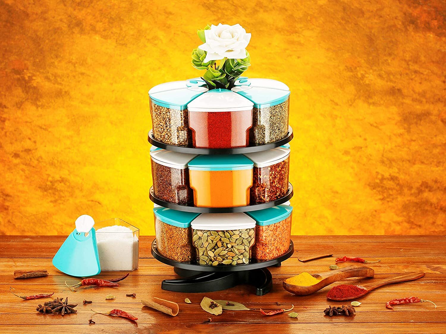 3 Layer Plastic Spice Rack Set of 18 Piece | eBay