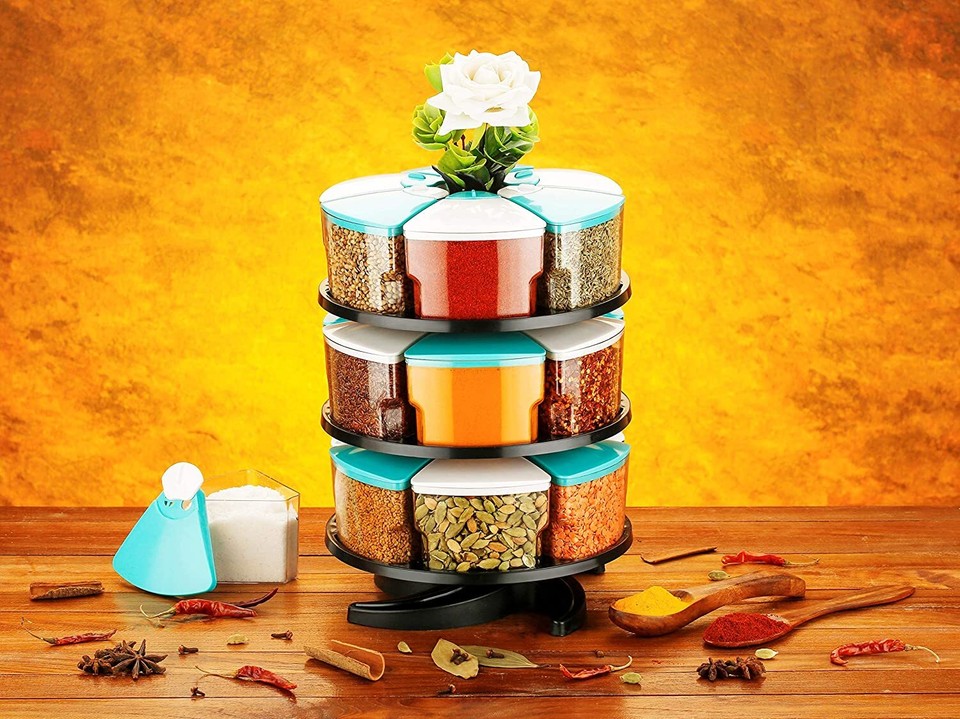 3 Layer Plastic Spice Rack Set of 18 Piece | eBay