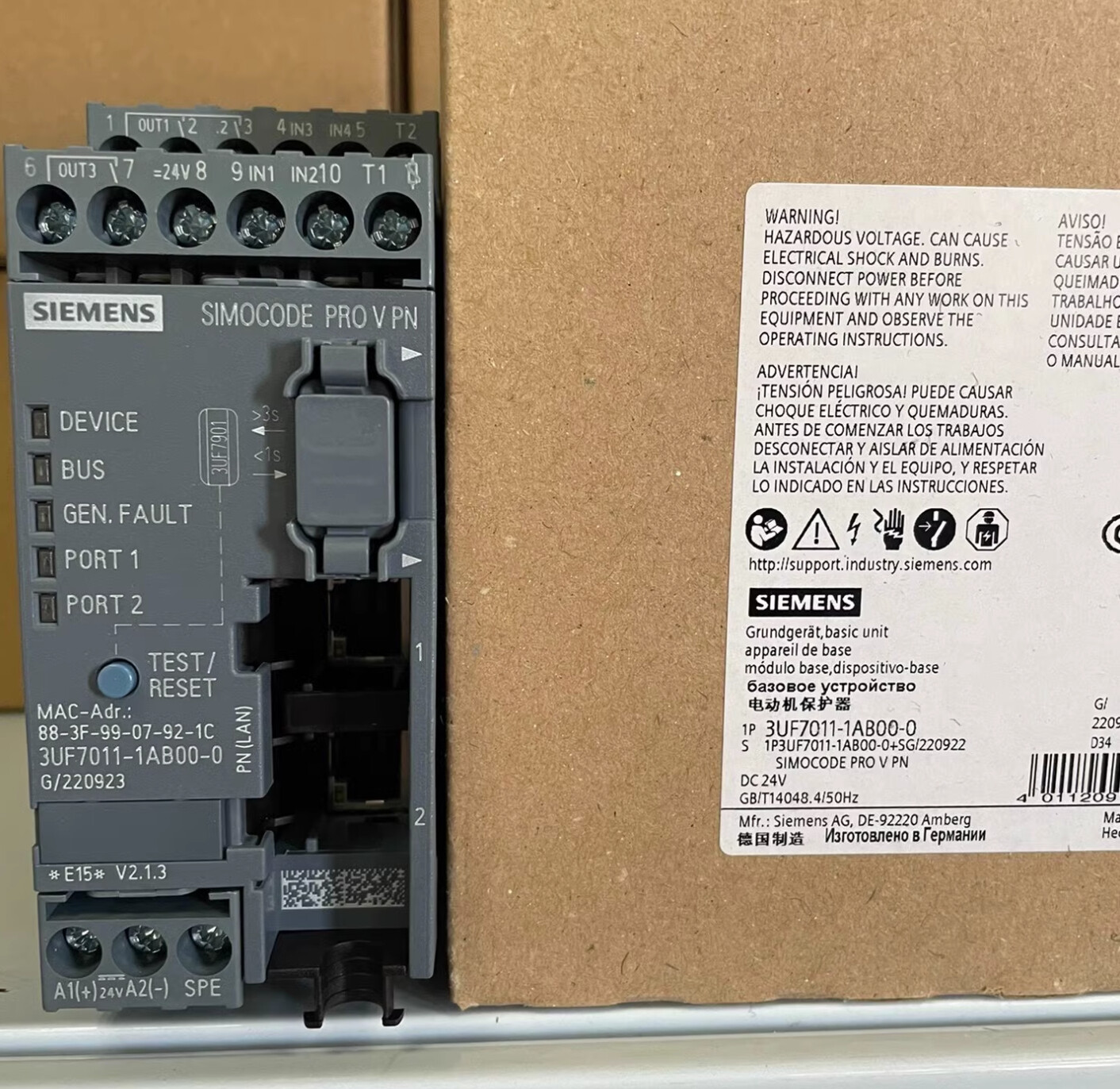 SIEMENS Motor Protection Control Module 3UF7011-1AB00-0 | eBay