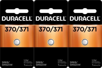 370/371 Batteries Replacement Watch Battery Equivalent Duracell x 3 ...