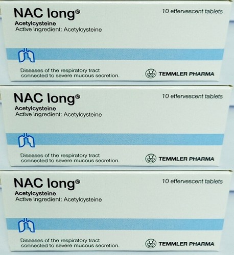 NAC Long Acetylcysteine 600 mg Dissolve Phlegm Thick Mucus Relief Cough ...