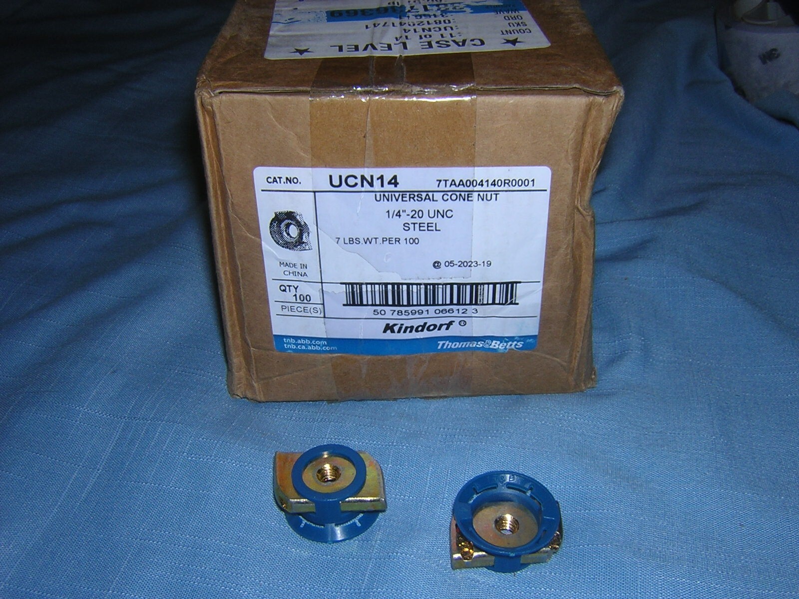 100 Pack Thomas & Betts UCN14 Kindorf Cone Nuts 1/4"-20 | eBay