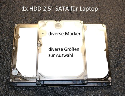 2,5 Zoll HDD SATA Laptop Notebook Festplatte ab 320Gb 500Gb 1Tb 2Tb Top ...