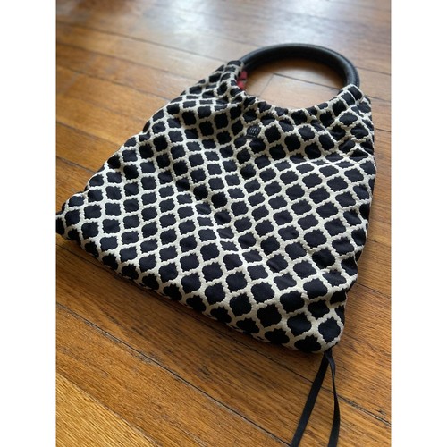 LISA LILL STUDIO Black/White Hobo Fabric Bag | eBay
