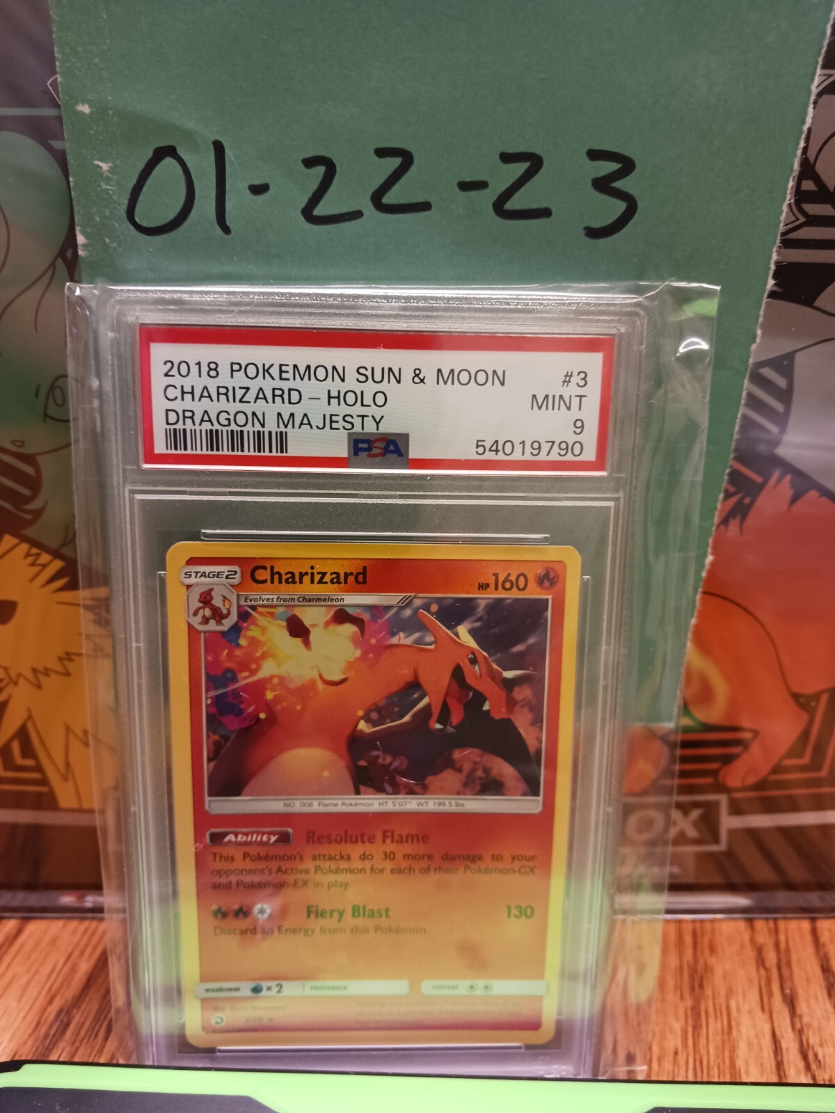 2018 Pokemon Sun & Moon Dragon Majesty Charizard Holo #3 PSA 9 MINT | eBay