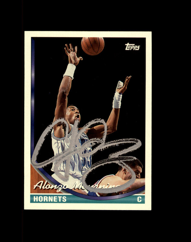 Alonzo Mourning Signed 1993-94 Topps #170 IPA In Person Autograph ...