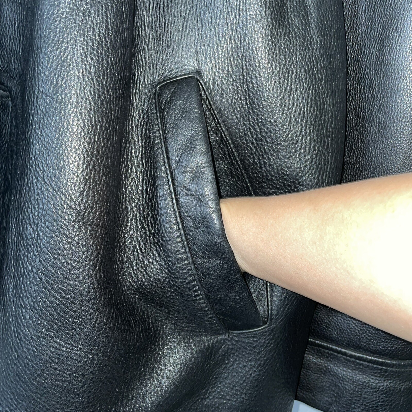 MEN'S Extra LARGE Black JOHN ASHFORD LEATHER JACKET POCKETS LINED | eBay