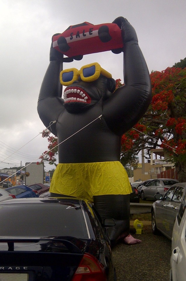 Giant Inflatable Gorilla Kit, 20' Car Dealer Inflatable, FREE DELIVERY ...