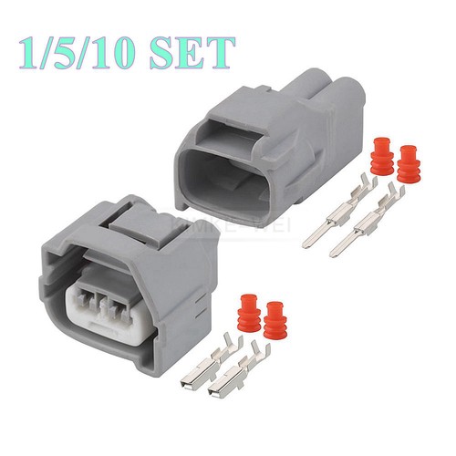 2 Pin Automotive Ignition Coil Connector Plug Socket Kit for Hyundai ...